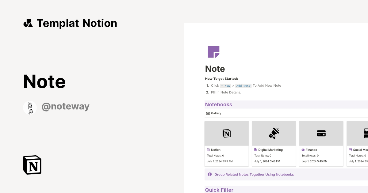 Templat Note | Notion Marketplace