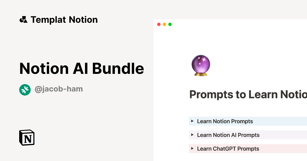 Templat Notion AI Bundle | Notion Marketplace