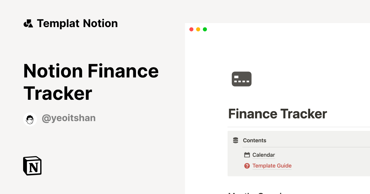 Templat Notion Finance Tracker | Notion Marketplace