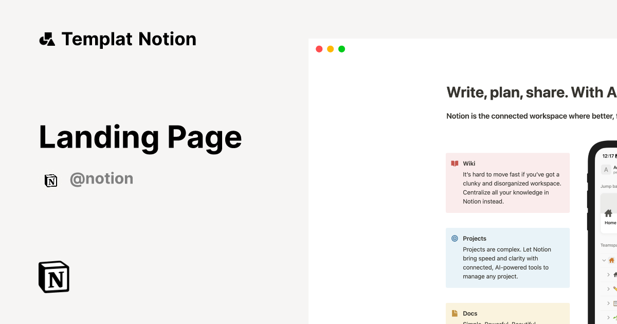 Templat Landing Page 2025 | Notion Marketplace