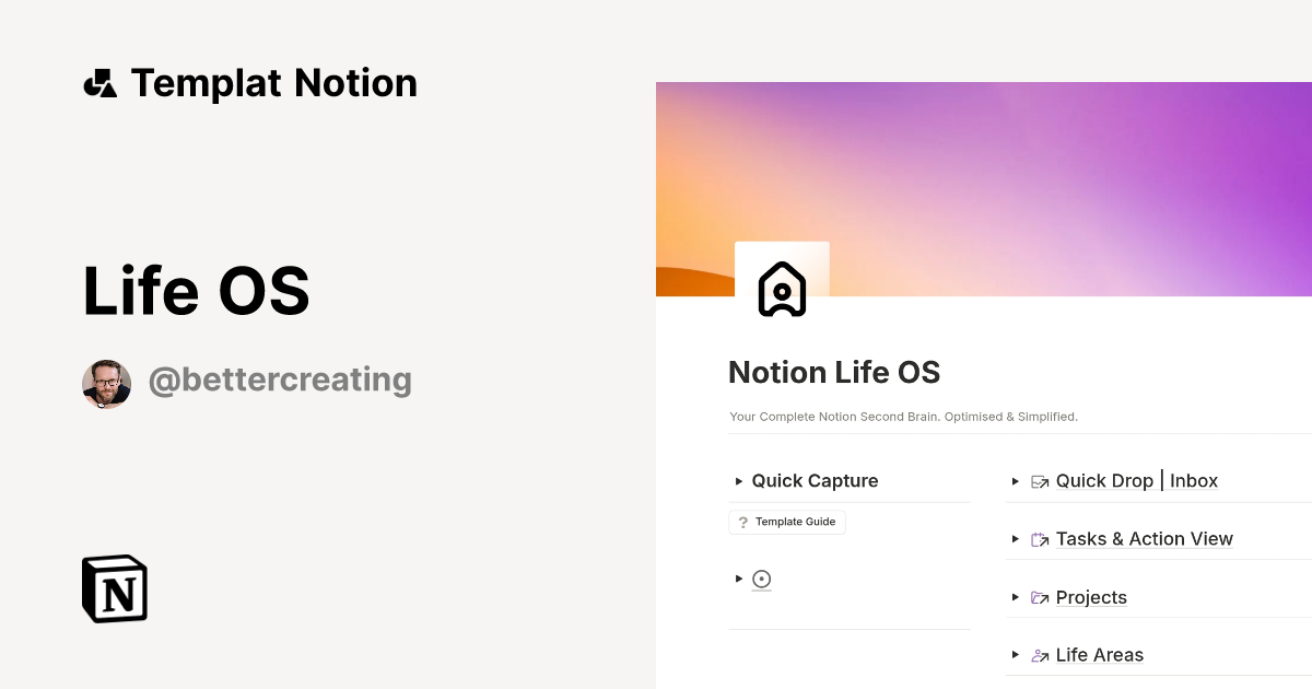 Templat Life OS | Notion Marketplace