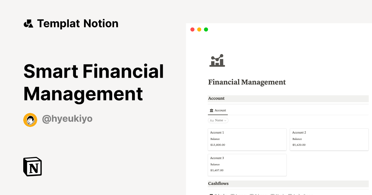 Templat Smart Financial Management | Notion Marketplace