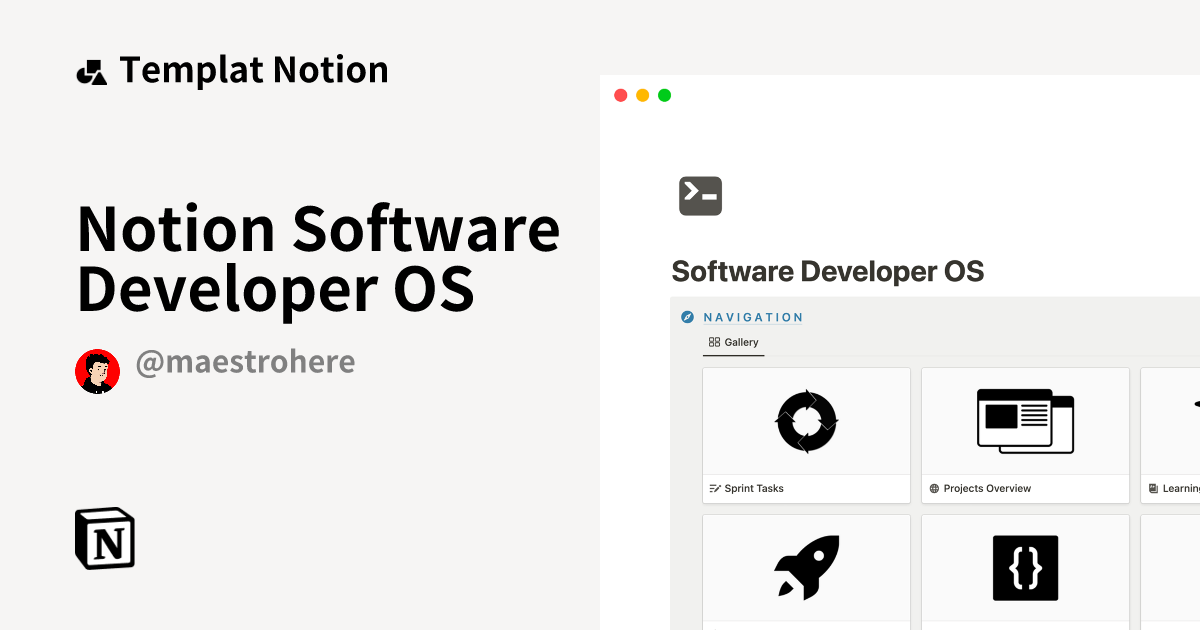 Templat Notion Software Developer OS | Notion Marketplace