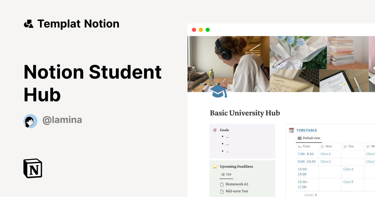 Templat Notion Student Hub | Notion Marketplace