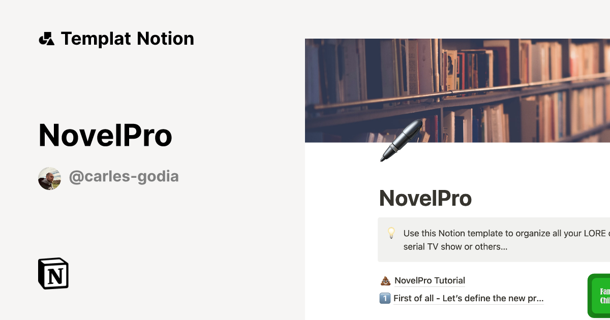 Templat NovelPro | Notion Marketplace