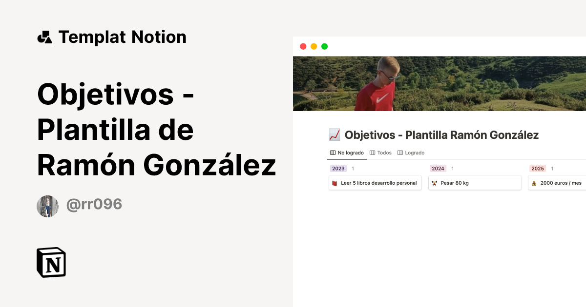 Templat Objetivos - Plantilla de Ramón González | Notion Marketplace
