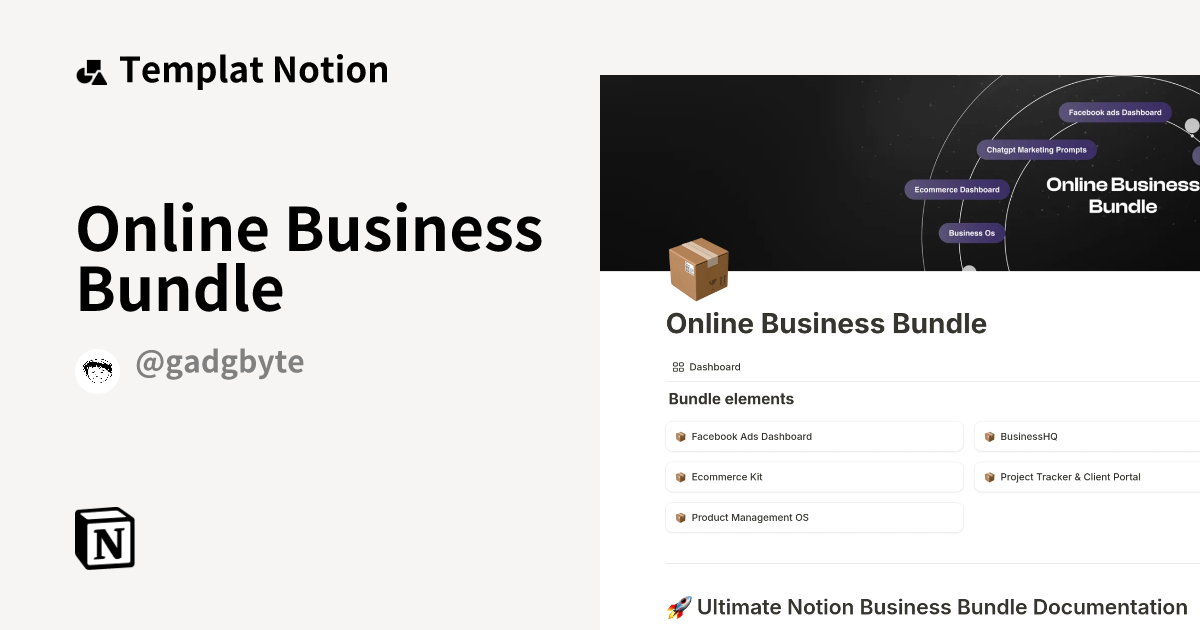 Templat Online Business Bundle | Notion Marketplace