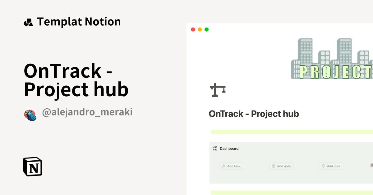 OnTrack - Project hub Templat oleh Alejandro 🦜 | Notion Marketplace