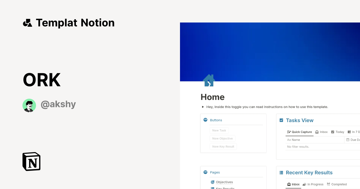 ORK Templat oleh akshy | Notion Marketplace