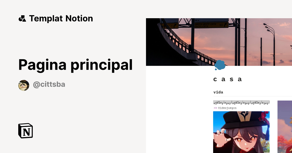 Templat Pagina principal | Notion Marketplace