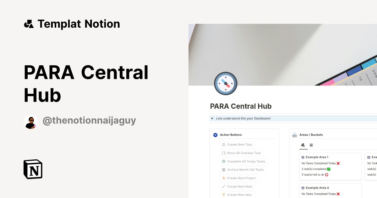Templat PARA Central Hub | Notion Marketplace