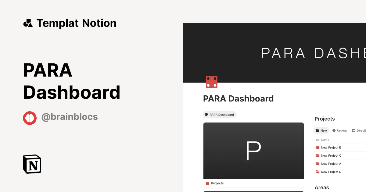 Templat PARA Dashboard | Notion Marketplace