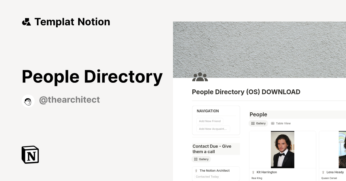Templat People Directory | Notion Marketplace