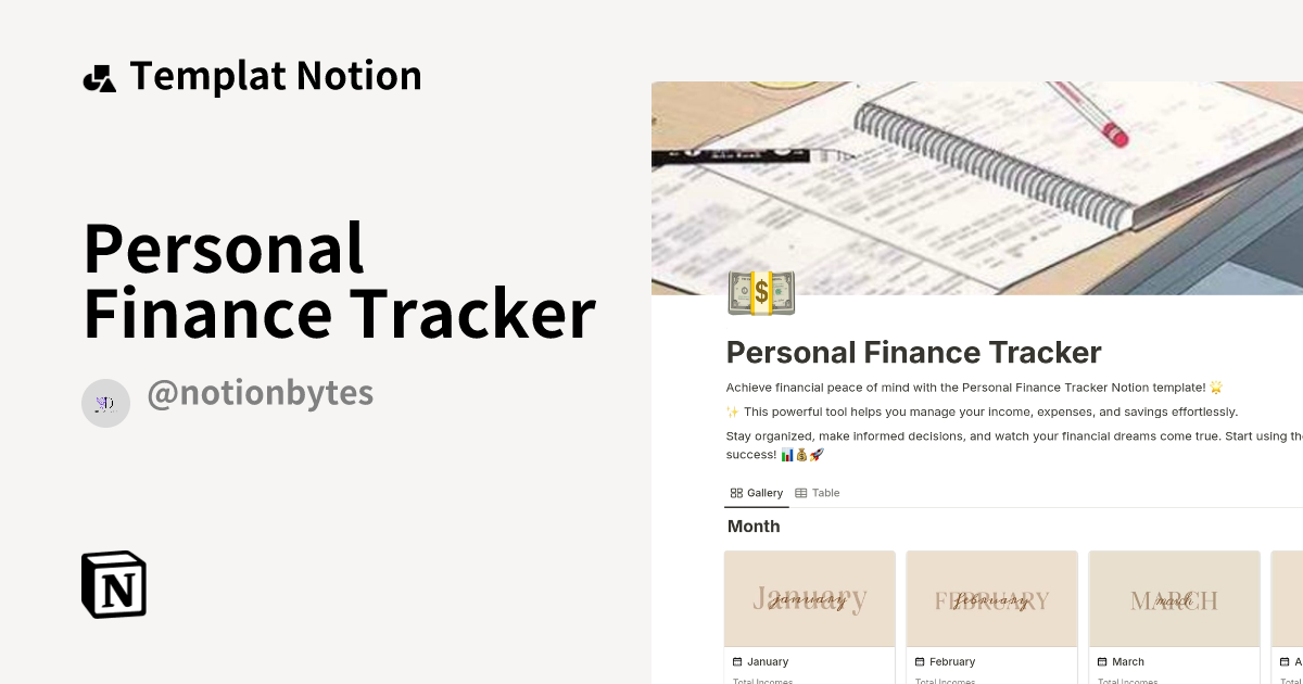 Templat Personal Finance Tracker | Notion Marketplace