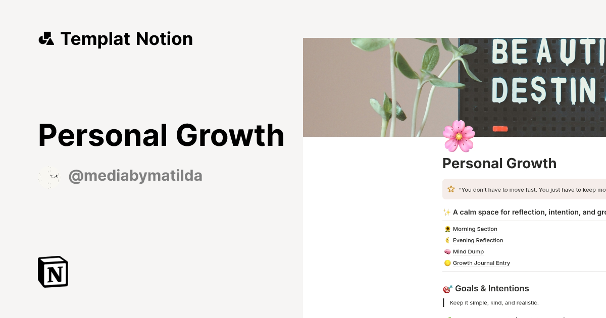 Templat Personal Growth | Notion Marketplace