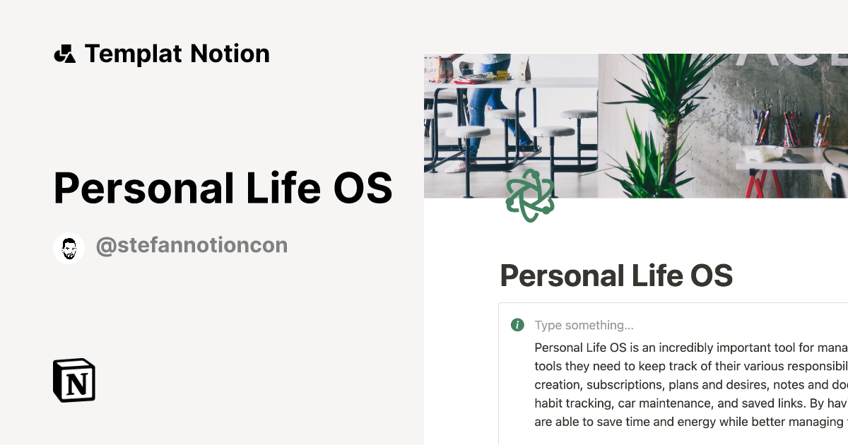 Personal Life OS Templat oleh StefanNotionCon | Notion Marketplace