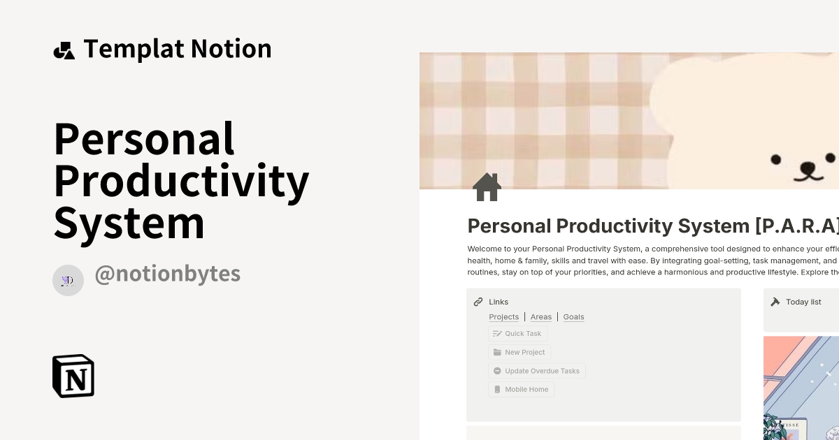 Templat Personal Productivity System | Notion Marketplace