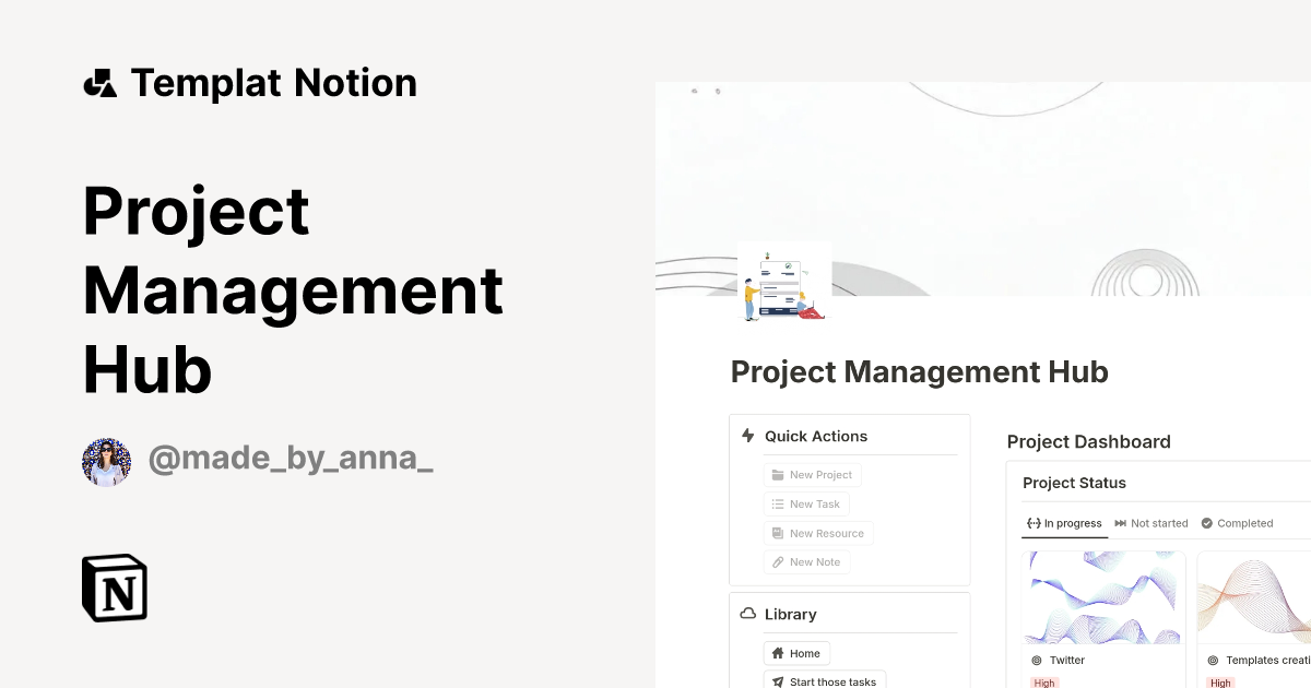 Templat Project Management Hub | Notion Marketplace