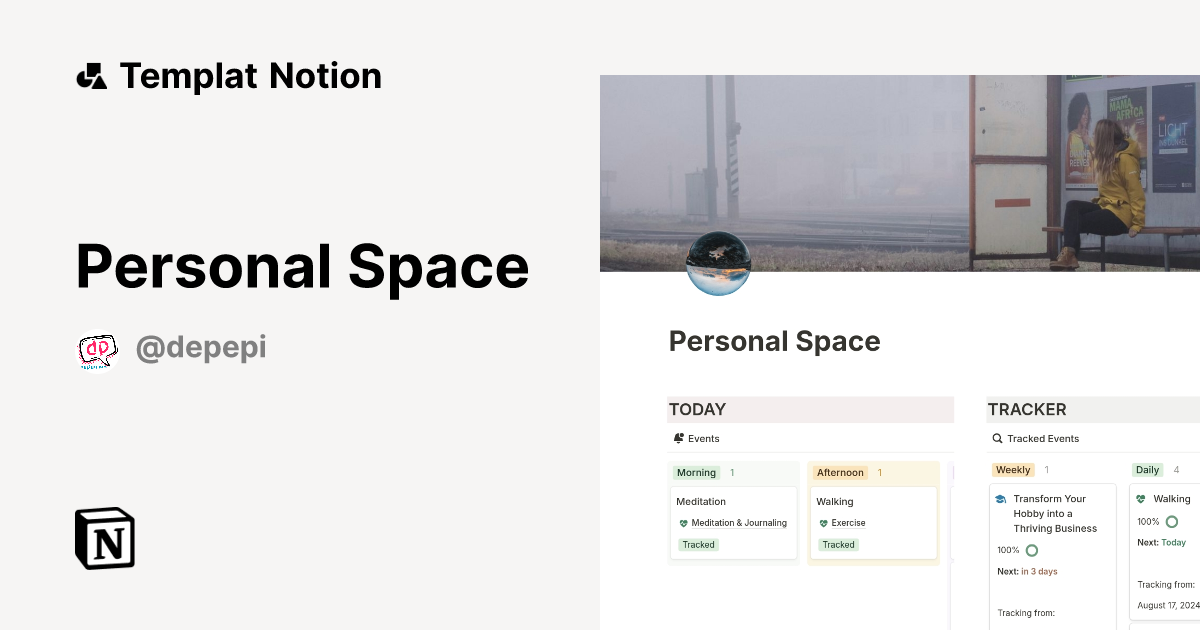 Personal Space Templat oleh dePepi | Notion Marketplace
