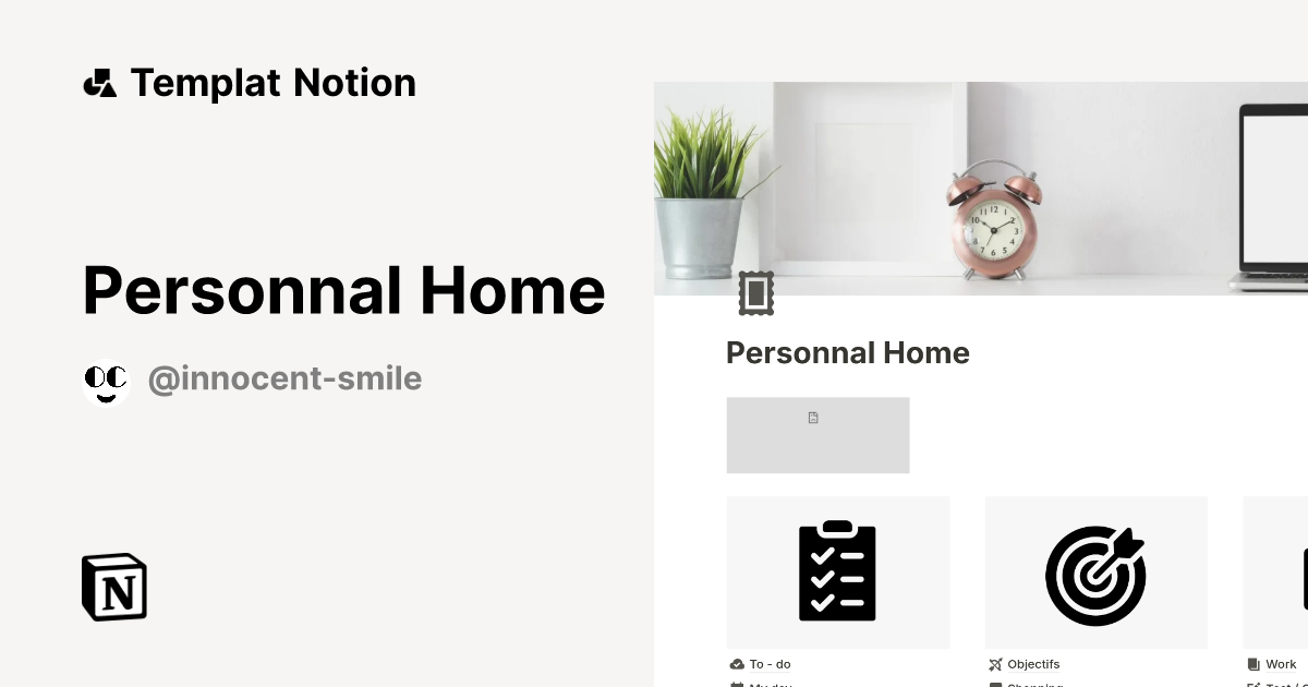 Templat Personnal Home | Notion Marketplace
