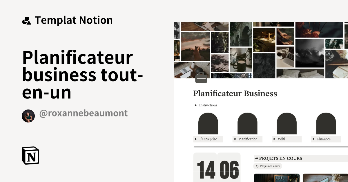 Planificateur business tout-en-un Templat oleh Roxanne Beaumont ...