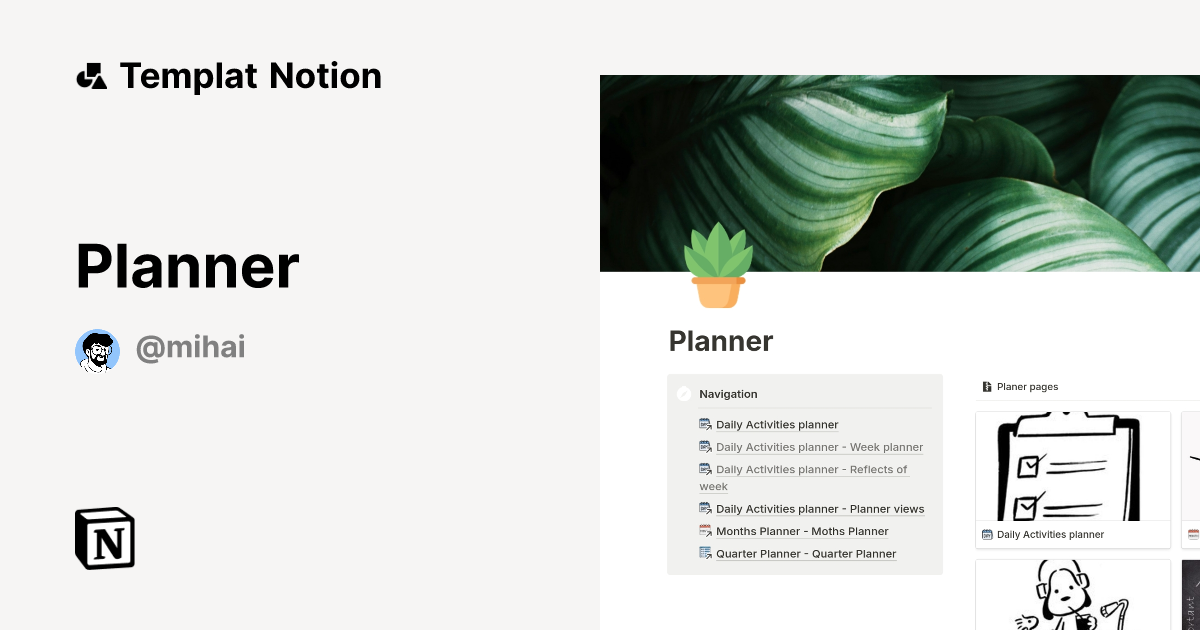 Templat Planner | Notion Marketplace