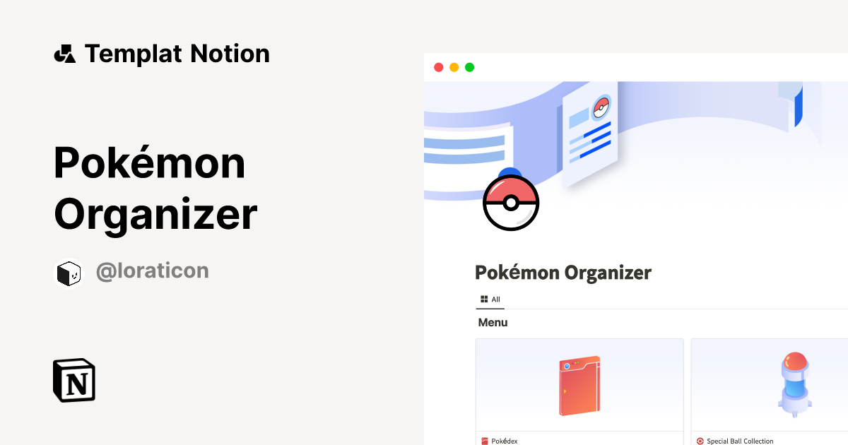 Templat Pokémon Organizer | Notion Marketplace