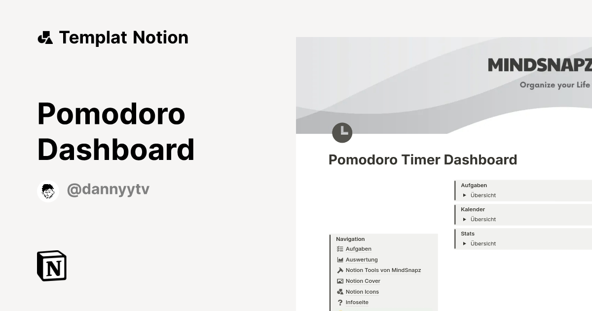 Templat Pomodoro Dashboard | Notion Marketplace