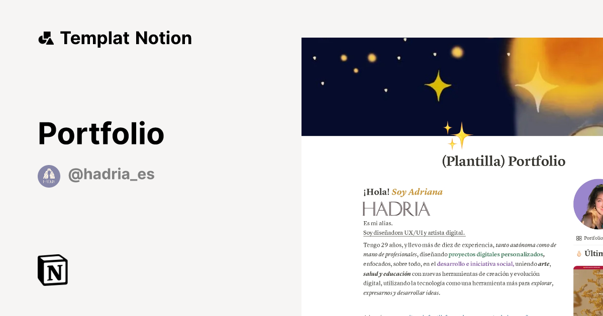 Templat Portfolio | Notion Marketplace