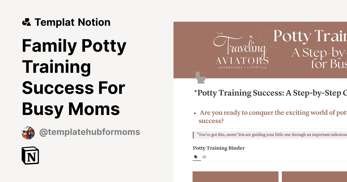 Family Potty Training Success For Busy Moms Templat oleh @Elizabeth ...