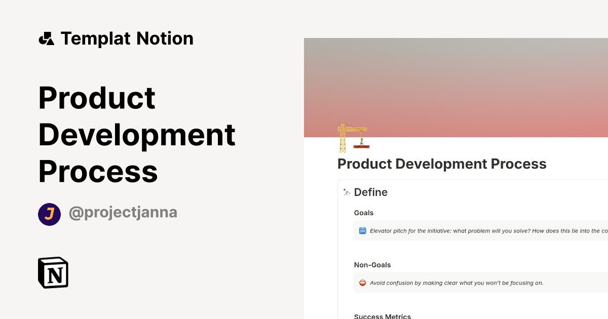 Templat Product Development Process | Notion Marketplace