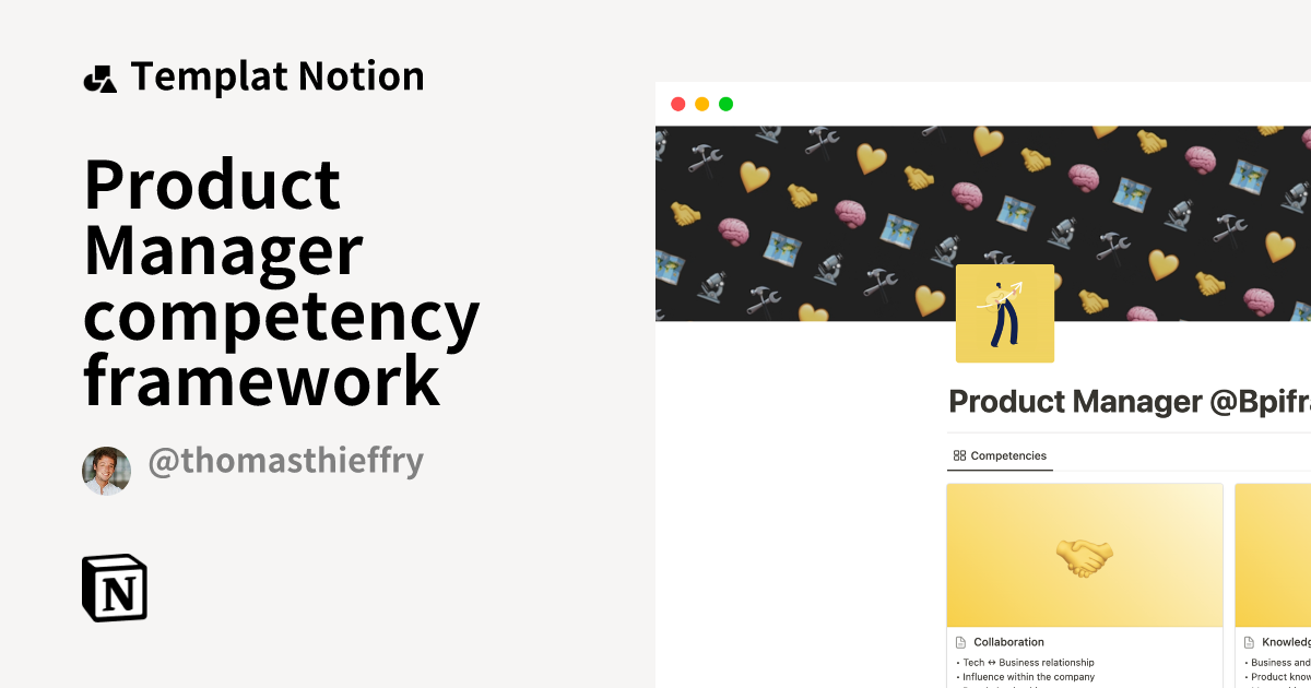 Product Manager competency framework Templat oleh Thomas | Notion ...