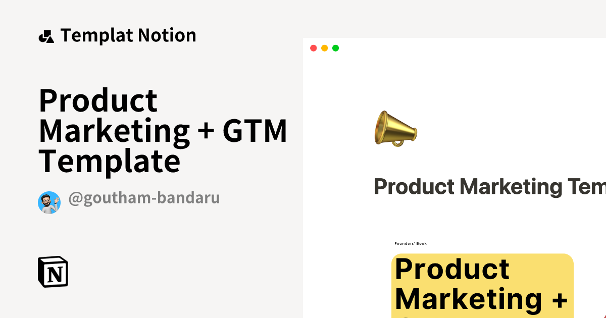 Templat Product Marketing + GTM Template | Notion Marketplace