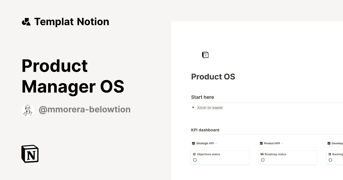 Templat Product Manager OS | Notion Marketplace