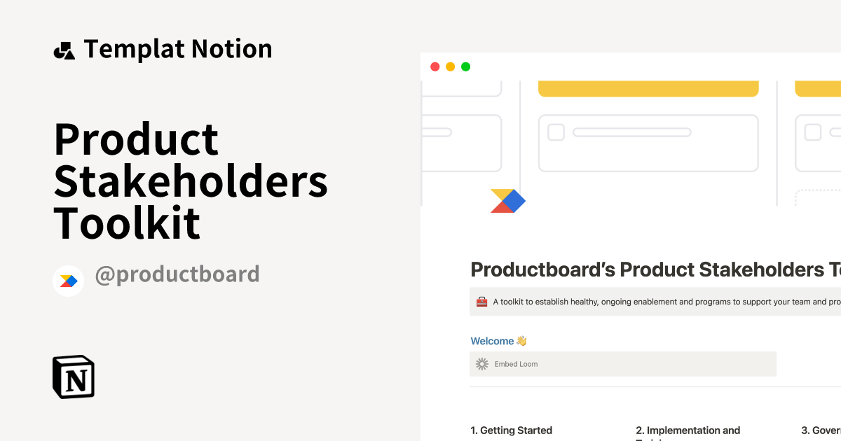 Templat Product Stakeholders Toolkit | Notion Marketplace