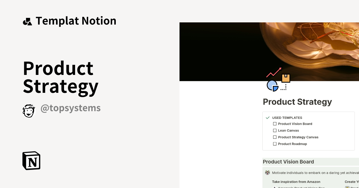 Templat Product Strategy | Notion Marketplace
