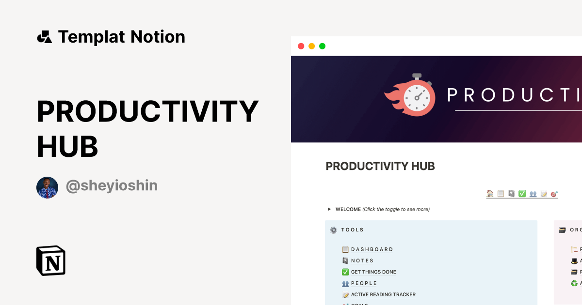 Templat PRODUCTIVITY HUB | Notion Marketplace