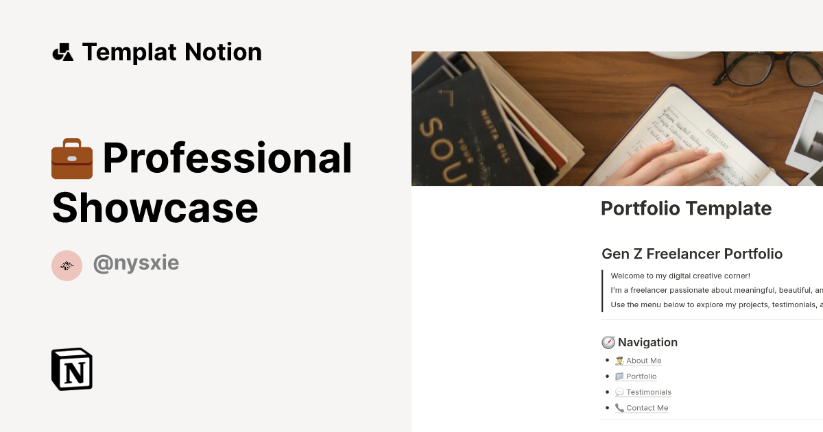 Templat 💼 Professional Showcase | Notion Marketplace