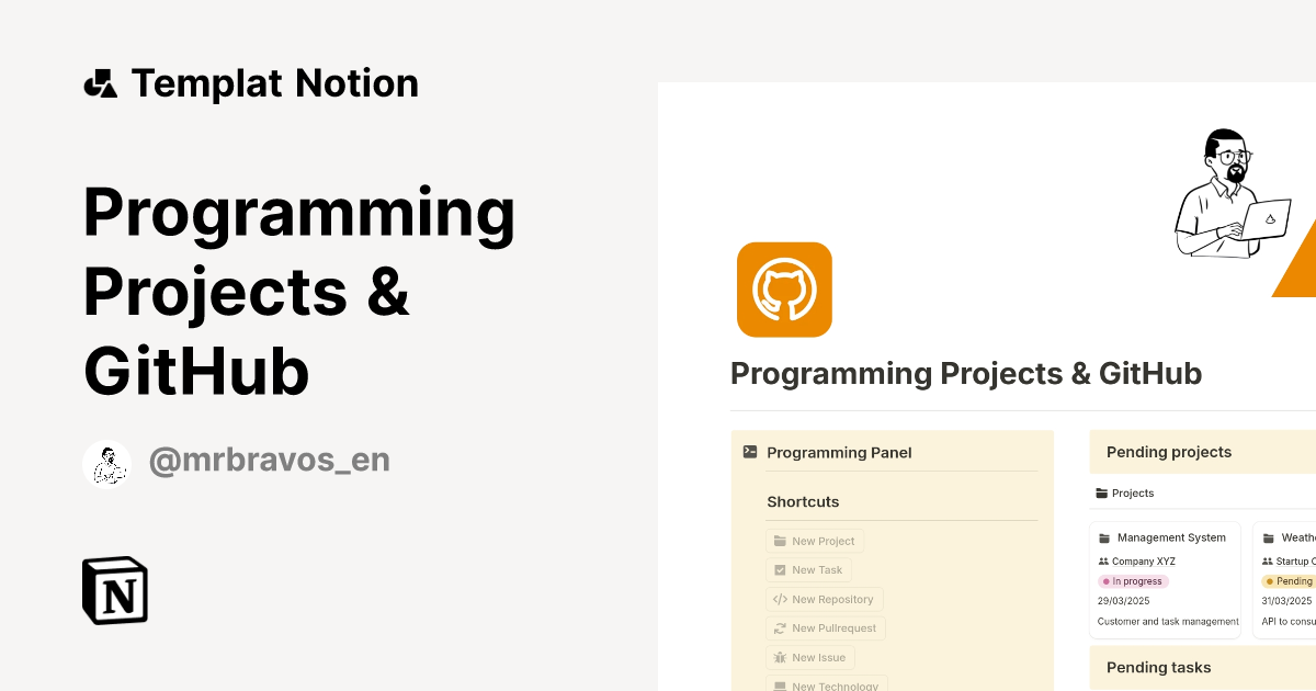 Templat Programming Projects & GitHub | Notion Marketplace