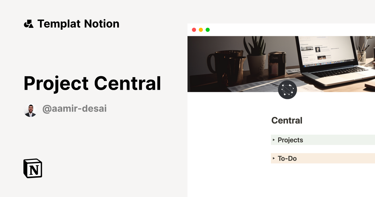 Templat Project Central | Notion Marketplace