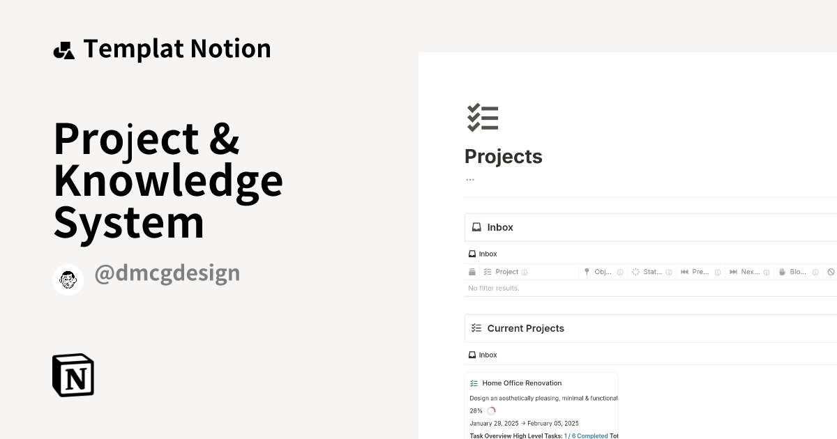 Templat Project & Knowledge System | Notion Marketplace
