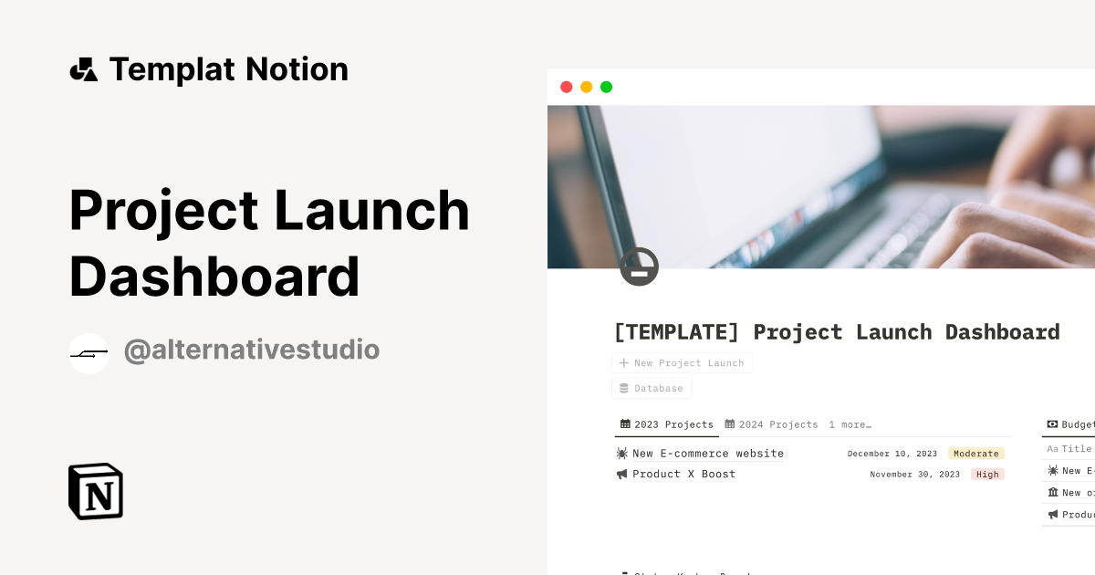 Templat Project Launch Dashboard | Notion Marketplace