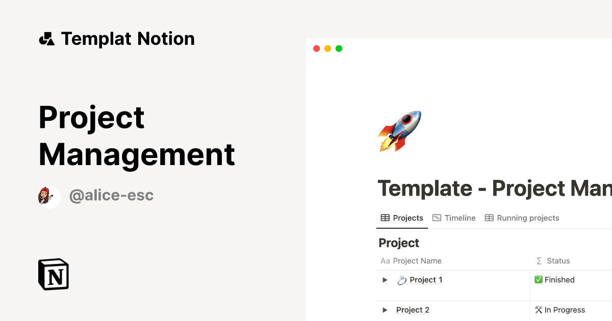 Templat Project Management | Notion Marketplace