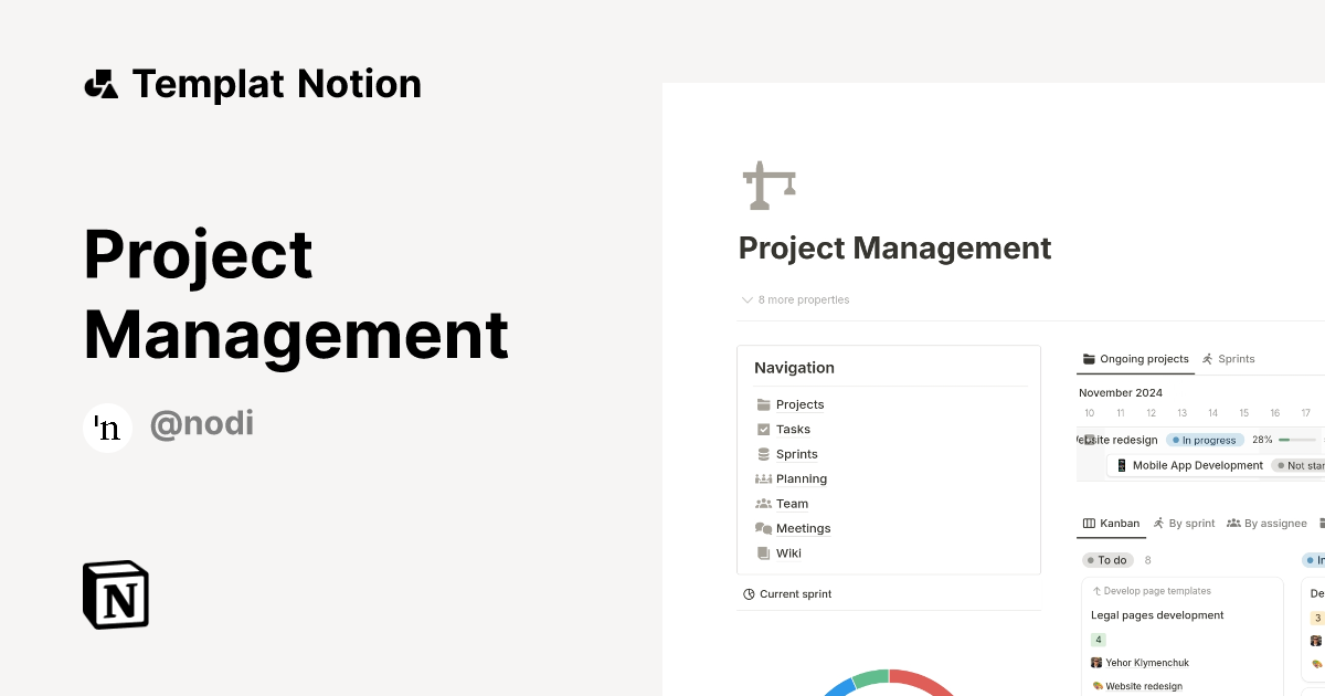 Templat Project Management | Notion Marketplace