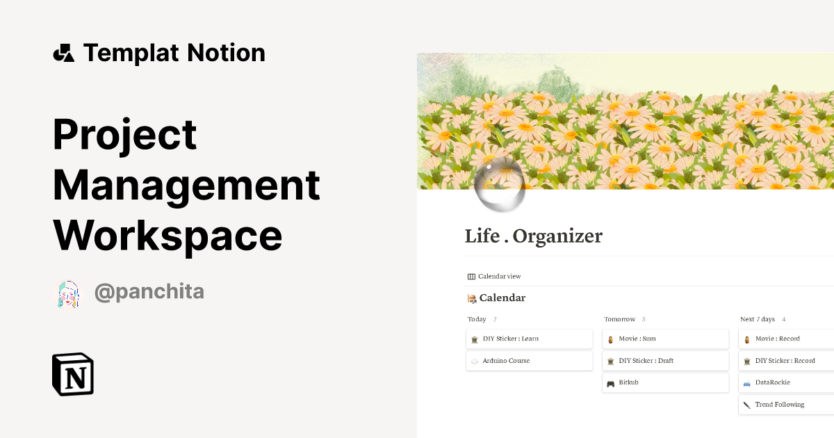 Templat Project Management Workspace | Notion Marketplace