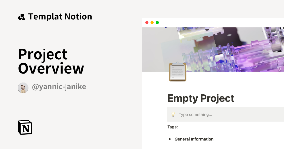 Project Overview Templat oleh Yannic Jänike | Notion Marketplace