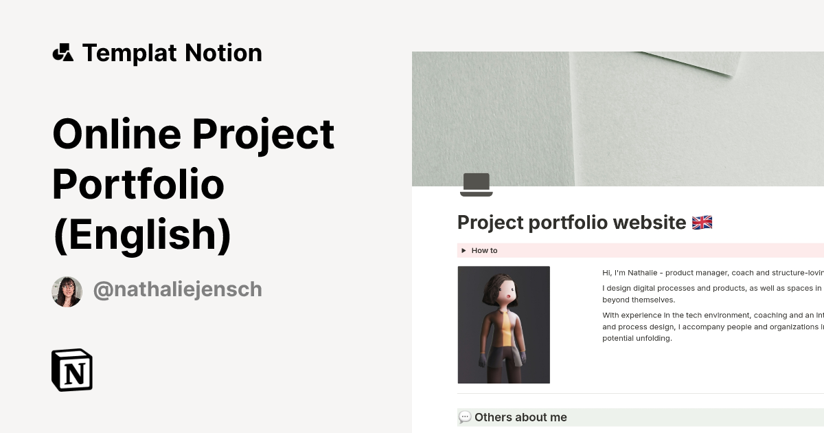 Online Project Portfolio (English) Templat oleh Nathalie Jensch ...
