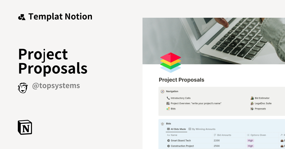 Templat Project Proposals | Notion Marketplace