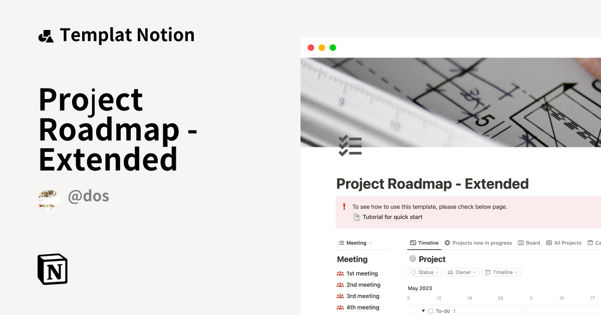 Templat Project Roadmap - Extended | Notion Marketplace