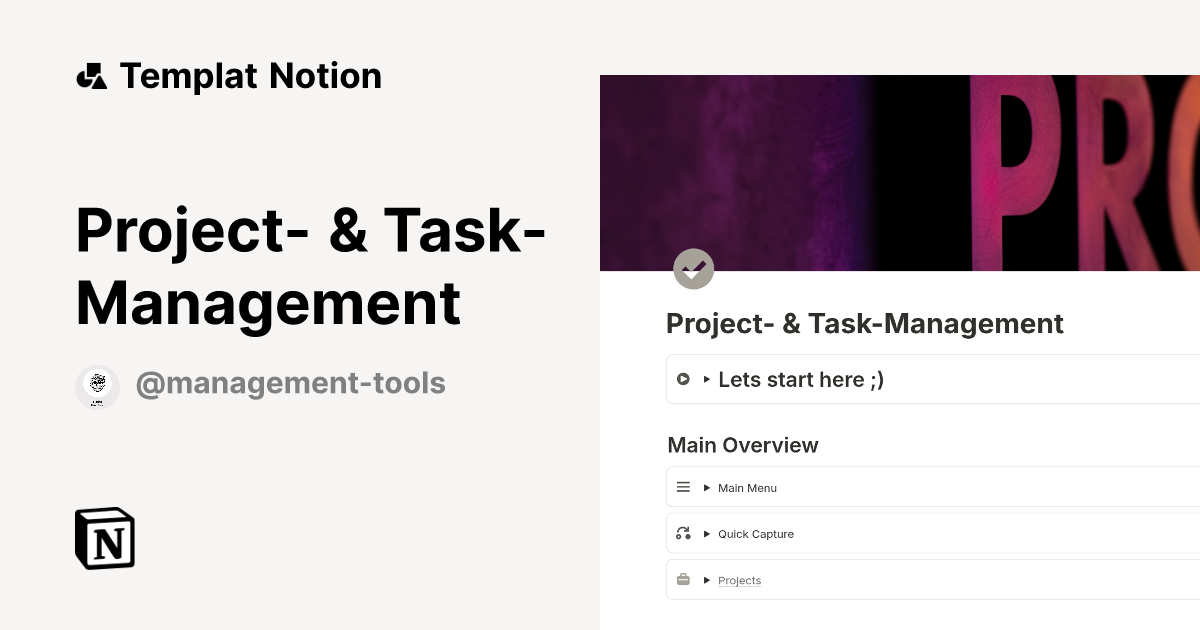 Templat Project- & Task-Management | Notion Marketplace